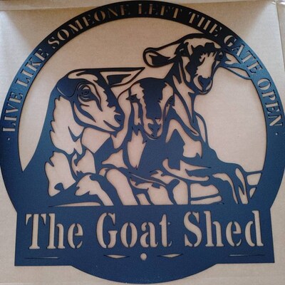 Custom Goats on a Fence Metal Goats Sign - Etsy