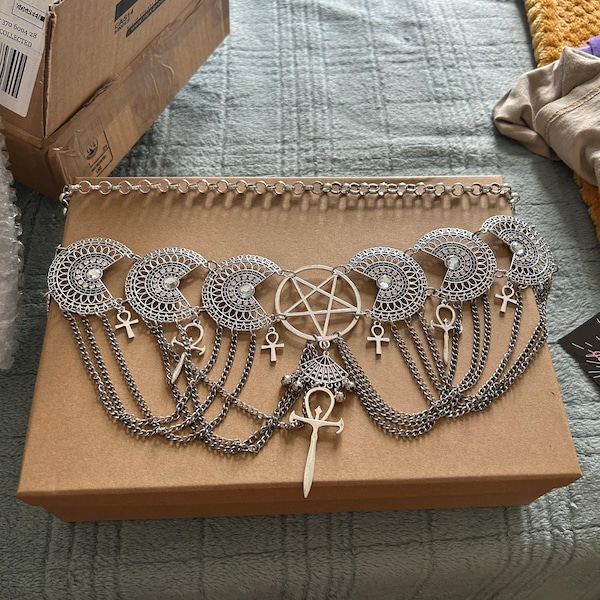 Vampire Ankh Hip Chain Belt - Egyptian Belt Occult Goth Gothic Eye of ...