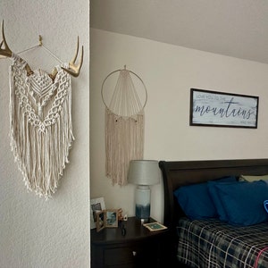 Macrame Antler Tutorial Pattern Wall Hanging, Digital Download, Witchy ...