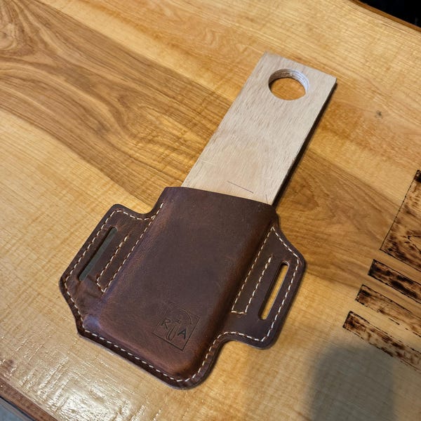 Slanted Leather Phone Holster, Leather Phone Case With Belt Loops ...