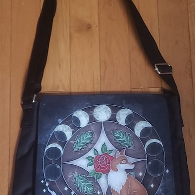 Moonphases Lunar Phases Shoulder Bag Moonflowers Art Bag Witch Bag ...