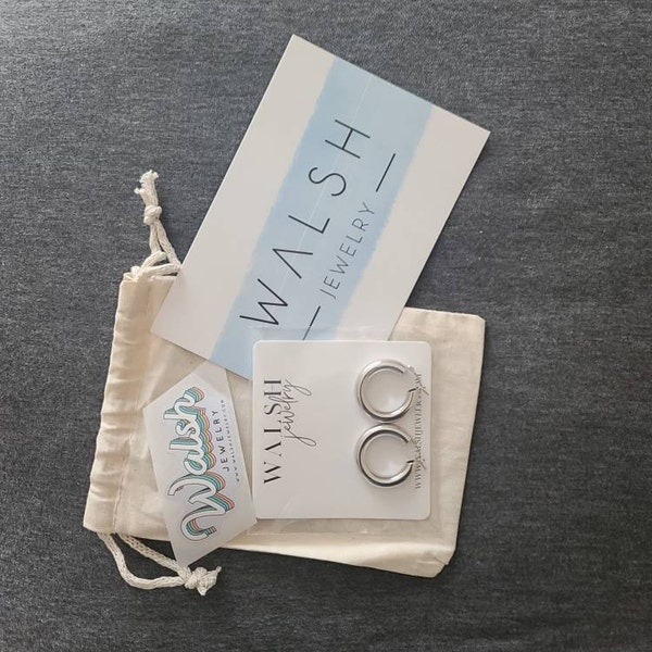 Silver Hoop Earrings Silver Hollow Hoop Earrings Pipe Earrings Thick ...