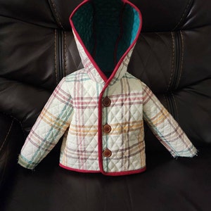 Quilted Hooded Tamarack Style Jacket PDF Pattern / Digital Sewing Pattern for Babies, Toddlers ...