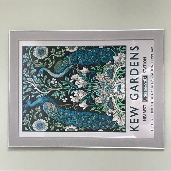 William Morris Peacock Print, Kew Gardens Print, London Print, William ...