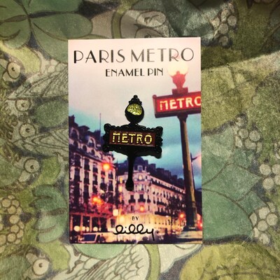 Paris Metro Soft Enamel Pin, Parisian France Inspired French ...