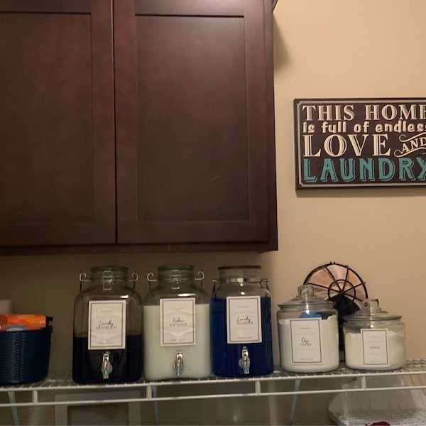 SET of 24 Laundry Room Labels - INSTANT DOWNLOAD - Laundry Room ...