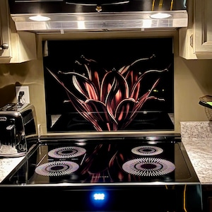 Glass Stove Backsplash Panel, Kitchen Backsplash Tile, Chopping Board ...