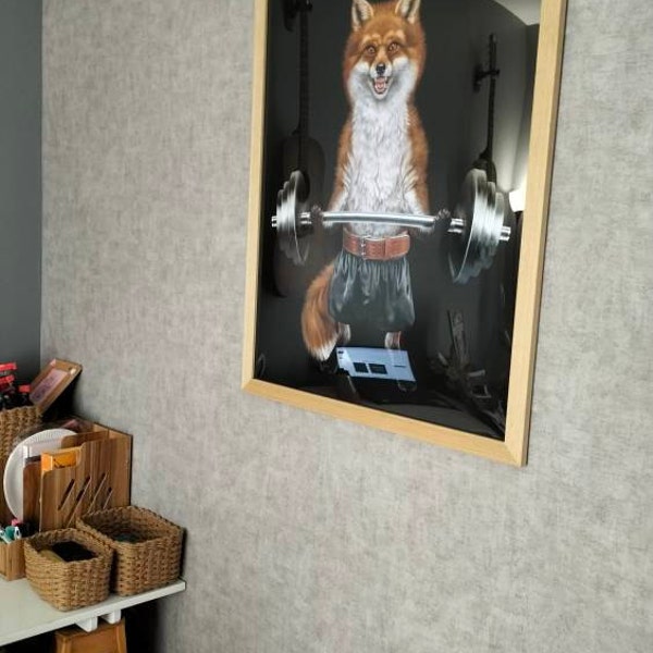 Bison Buffalo Bull as Boxing Champion Boxer MMA - Poster Print, Wall ...