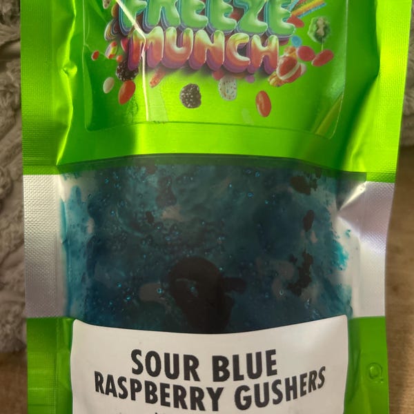 Sour Blue Raspberry Gummy Gushers: Tangy Candy Treat - Etsy