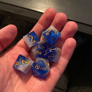 Death's Rebuke Dice Set for Dnd 7 Piece Sharp Edge Resin Dice Set ...