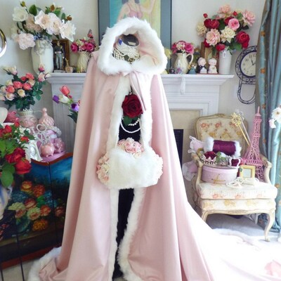 Valentine Queen Bridal Cape Pageant-train 55/104 Inch Hot-pink - Etsy