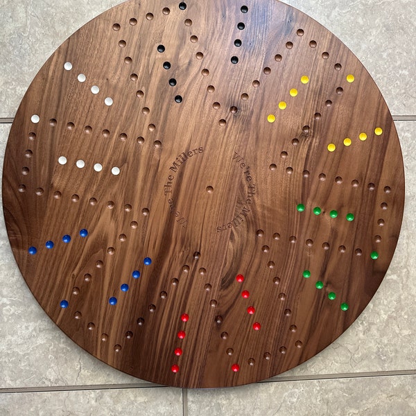 RUSTIC KNOTTY WALNUT Cards 'N Marbles With Handle - Etsy