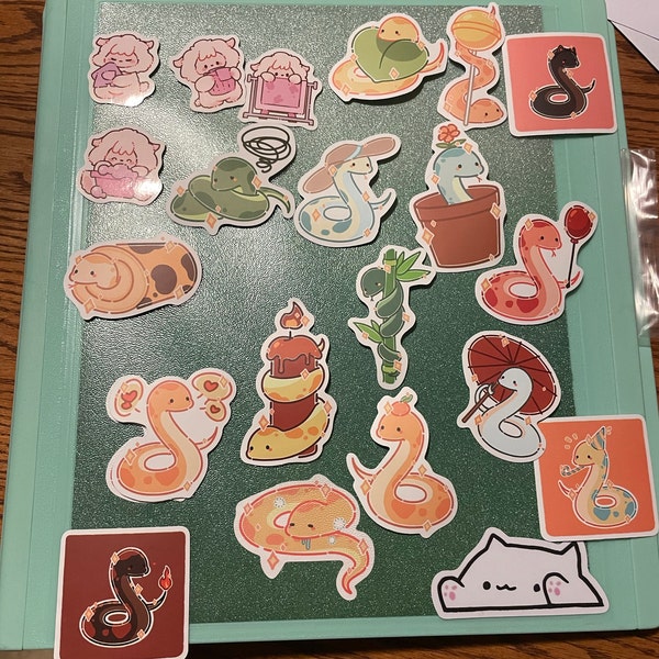 Cute Snake Stickers, Snake, Reptile, Waterproof Stickers, Waterproof ...