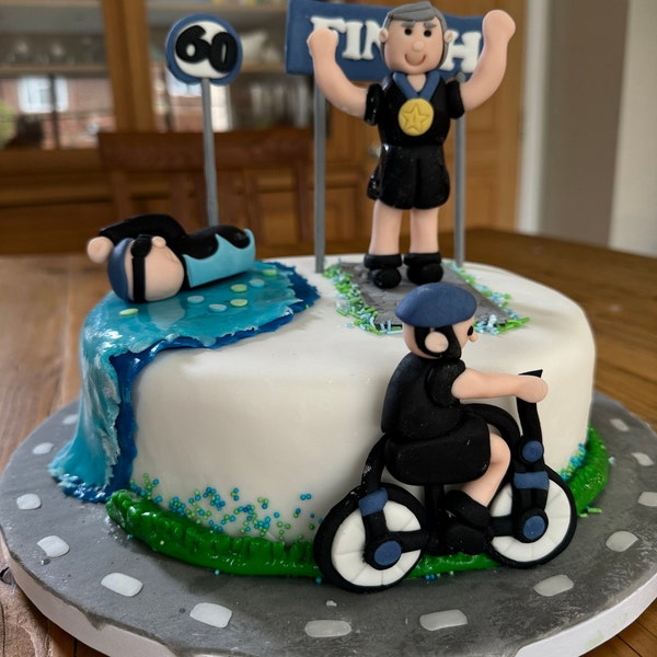 Triathlon Cake Topper, Swimming Cake Topper, Runner Cake Topper ...
