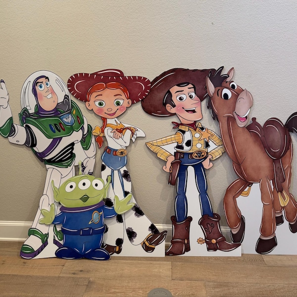 Toy Story Cutout SET, Woody, Life Size Cutout, Buzz, Backdrop Decor ...
