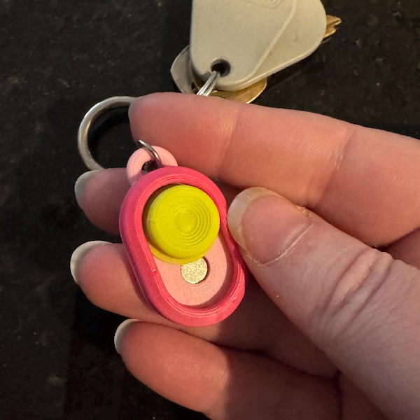 3D Printed Customizable Keychain Magnetic Haptic Slider Fidget Toy ...