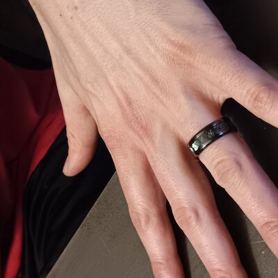 Genuine Sapphire Ring, Meteorite Dust, Ceylon Blue Sapphires, Cerulean ...