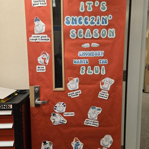 Winter Flu Bulletin Board Kit: School Nurse Office Decor (PDF Printable ...