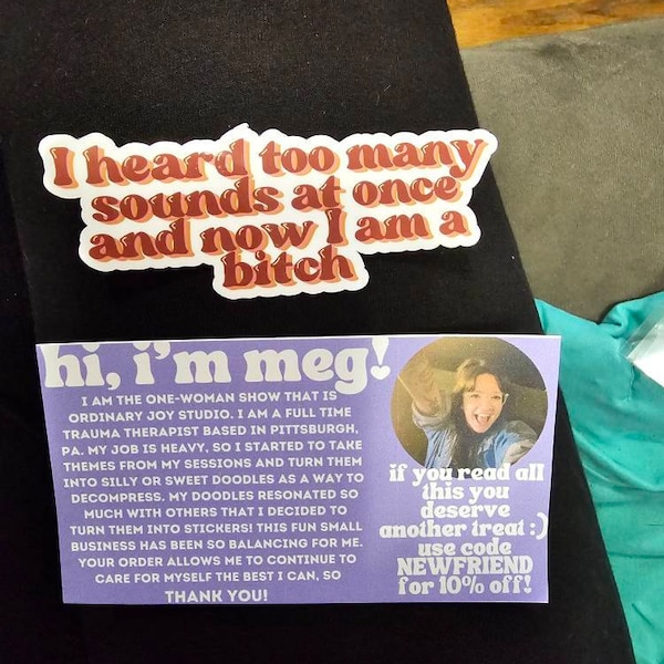 Overstimulated ADHD Too Many Sounds Sticker Neurodivergent Mental ...