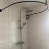 U- Shaped Oval 180 Degrees Shower Curtain Rod for Bathroom, Fitting and ...
