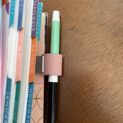 Clip on Pen Loop Planner Clip Pen Holder Journal Pen Holder - Etsy