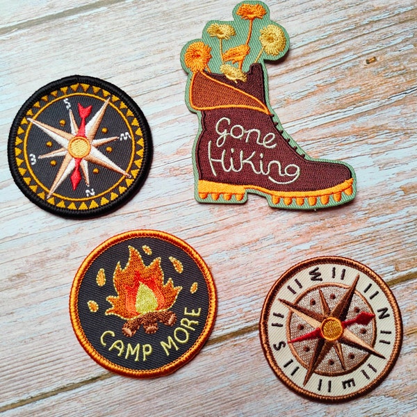 Beige Antique Compass Patch - Adventure Patch - Traveler Patch - Travel ...