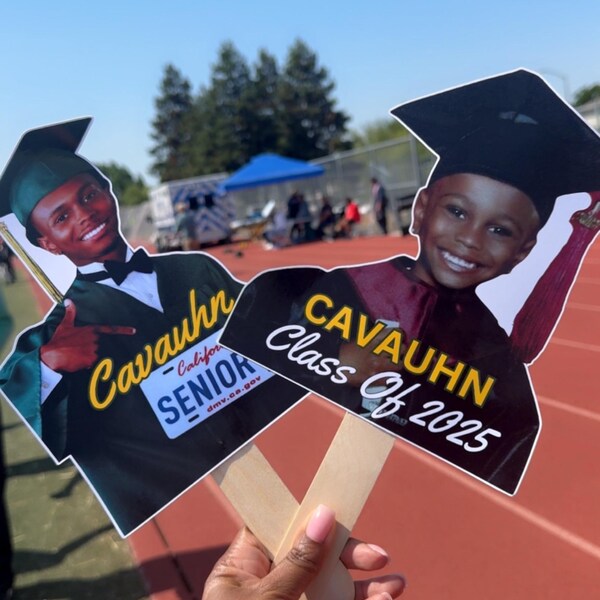 Custom Graduation Photo Fan| Personalized Graduation Fan| Grad Paddle ...