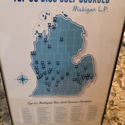 Ohio Disc Golf Top 50 Courses Map - Etsy