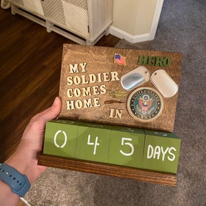 US Army Soldier Military Countdown Calendar Boots Design - Etsy