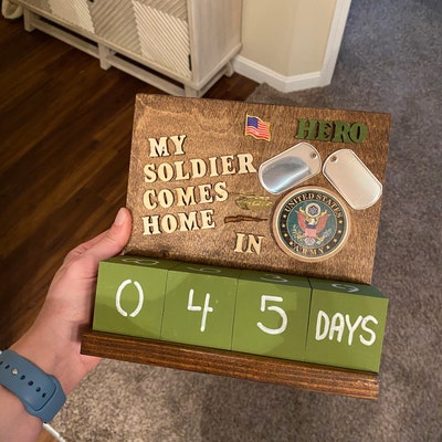 US Navy Sailor Wood Countdown Calendar Deployment Gift Wood - Etsy