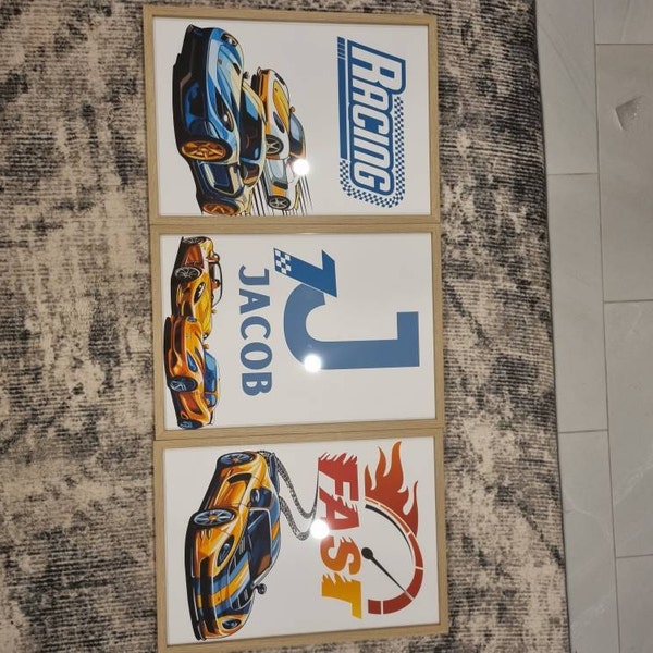 Personalized Racing Car Nursery Decor, Racing Car Nursery, Sport Car ...