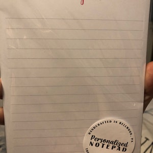 Personalized Notepad A Note From Elegant Script Notepad - Etsy