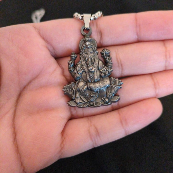 Lord Ganesha Hinduism Pendant Necklace Gold, Good Luck & Protection ...