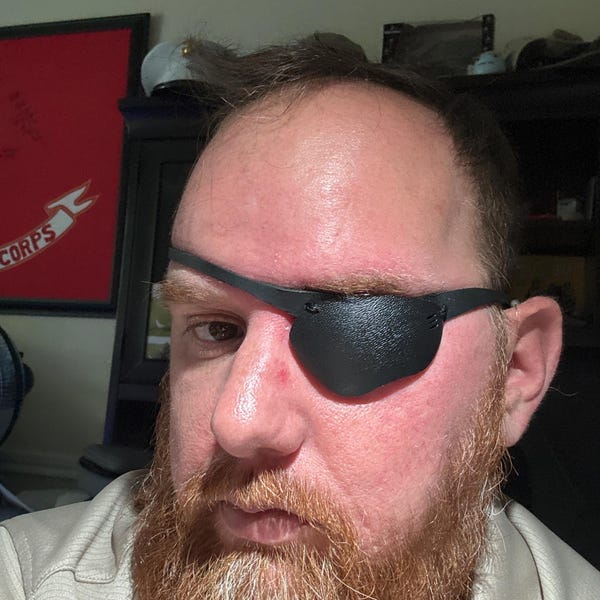 Ultimate Kydex and Leather Eye Patch - Crenshaw Style, Concave With ...