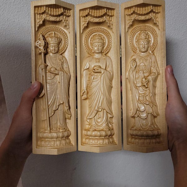 Happy Buddha Laughing Buddha Statue, Maitreya Buddha, Wooden Buddha ...