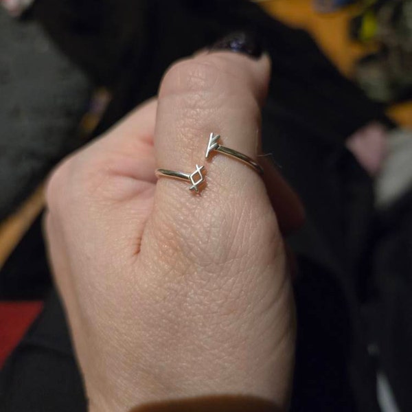 925 Sterling Silver Moon and Star Ring,dainty Half Moon Ring,moon Phases Ring,crescent Moon Ring ...