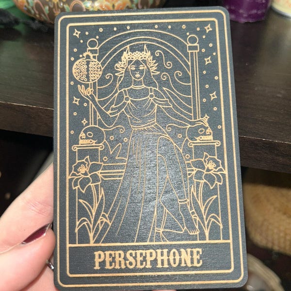 Persephone Deity Card | Altar Decor | Deity Wall Art | Tarot Themed ...