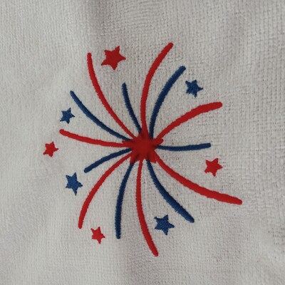 Fireworks Embroidery Design. 4 July Embroidery Design. Firework ...