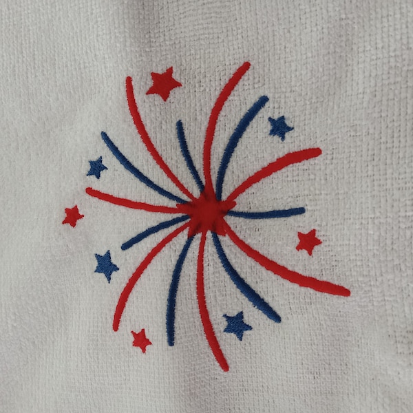 Fireworks Embroidery Design. 4 July Embroidery Design. Firework ...