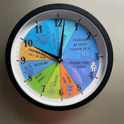 Digital Editable Summer Clock Schedule Template Printable 8 Clock ...