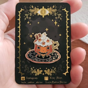 SPOOKY TEA SET Mini Enamel Pins. Hard Enamel Pin. Witchy Pin. Teapot ...