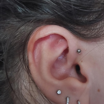 Pierced Earring Set Silver Stacking Earring Set Minimal Ear Stack for ...