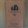 Personalized Leather Lodge Guest Book, Engraved Lined Journal ...