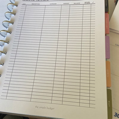Expense Tracker Budget Planner Simple Budget Tracker - Etsy