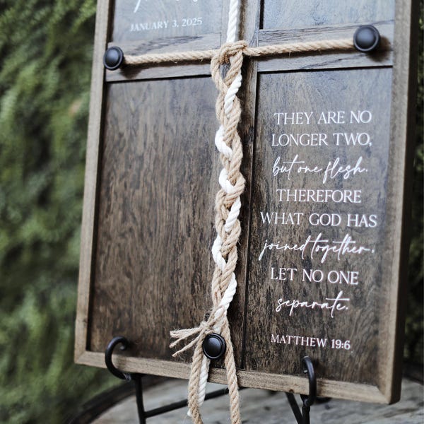 Custom Trinity Braid for Unity Ceremony, Personalized Wedding Rustic ...