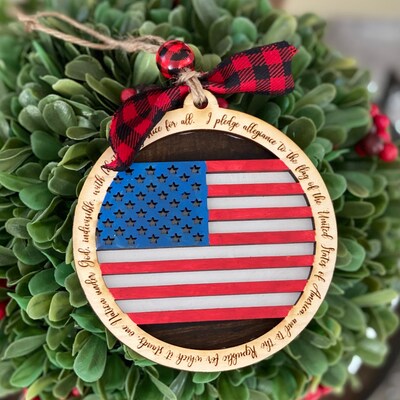 Pledge Allegiance Flag Ornament, Car Mirror Flag, USA Flag Gift ...