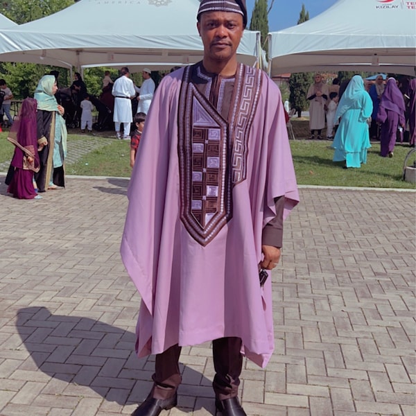 Black Agbada, Agbada in the UK, African Wedding Suit, Traditional ...