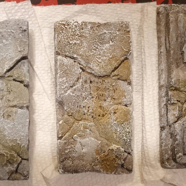 Set of 3 Distressed Miniature Tombstones , Cemetary - Etsy