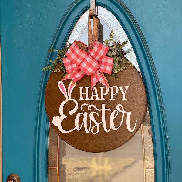 Easter Front Door Decor | Happy Easter | Easter Decor | Easter Wreath ...