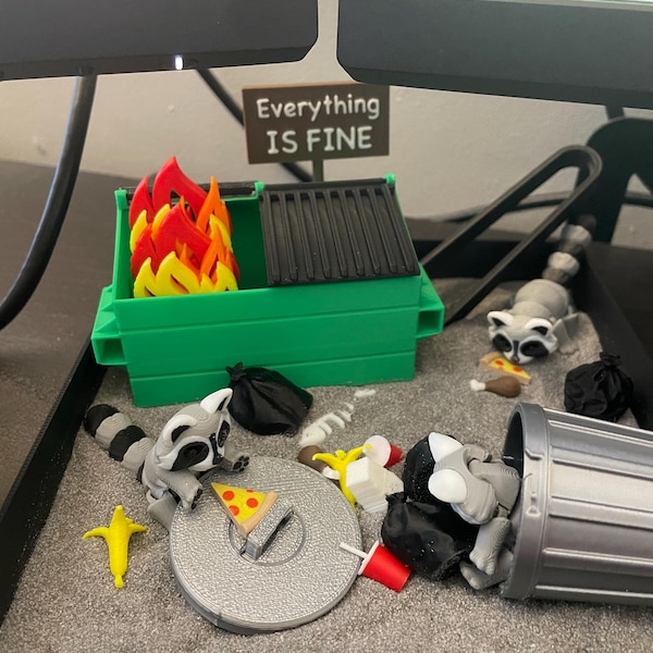 Dumpster Fire Zen Garden, Mini Desk Decor, Sensory Calming Sand Garden ...